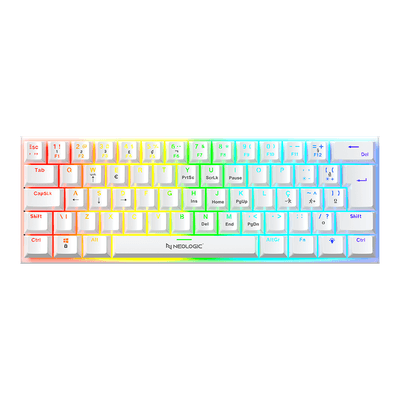 Teclado Gamer Mecânico Neologic Precision Polar 60%, Rainbow, 61 Teclas ...